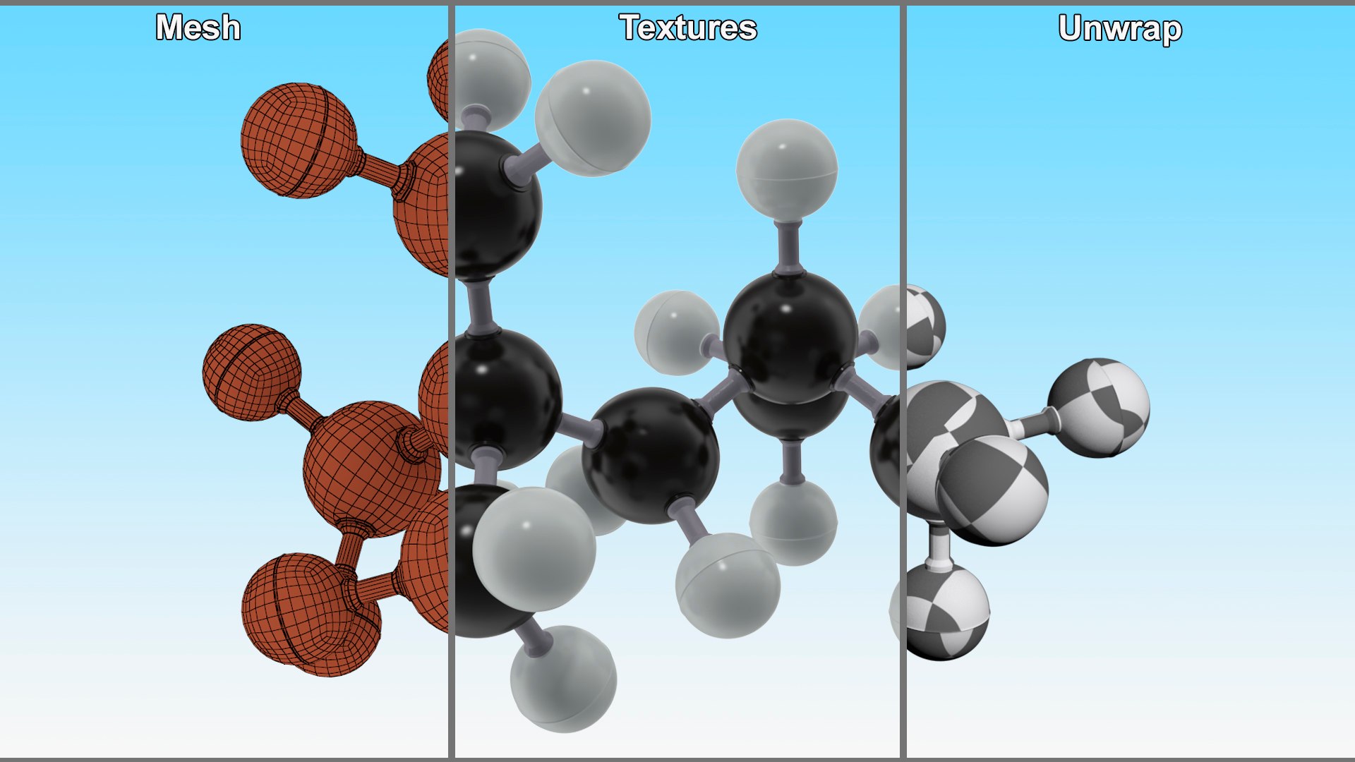 Octane Molecule Structure 3D Model - TurboSquid 2391466