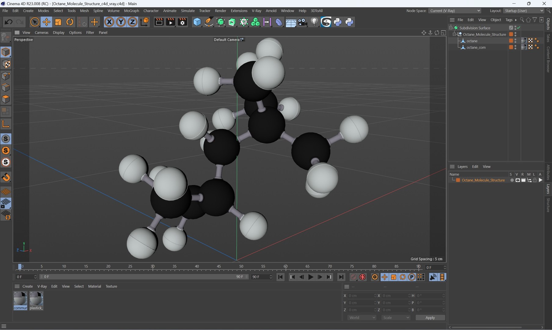 Octane Molecule Structure 3D Model - TurboSquid 2391466