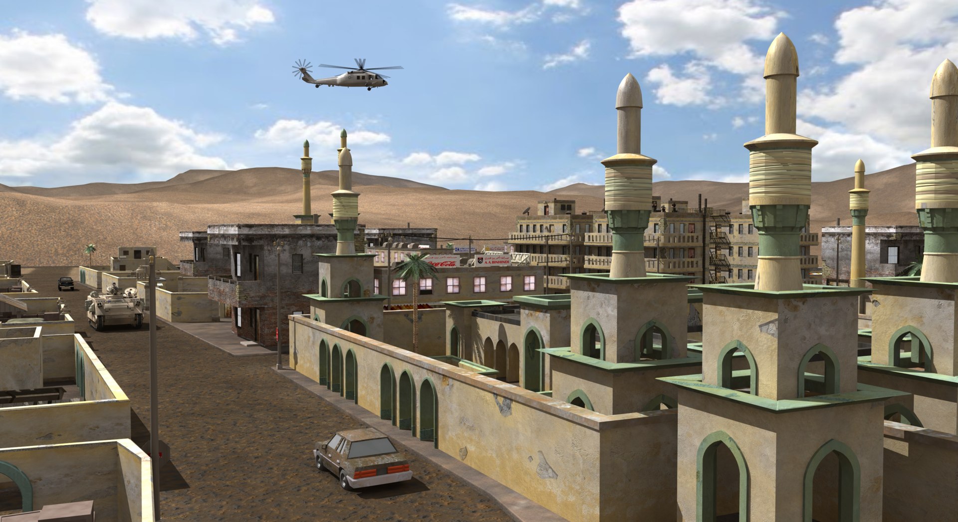 Middle Arab Town City 3d Model