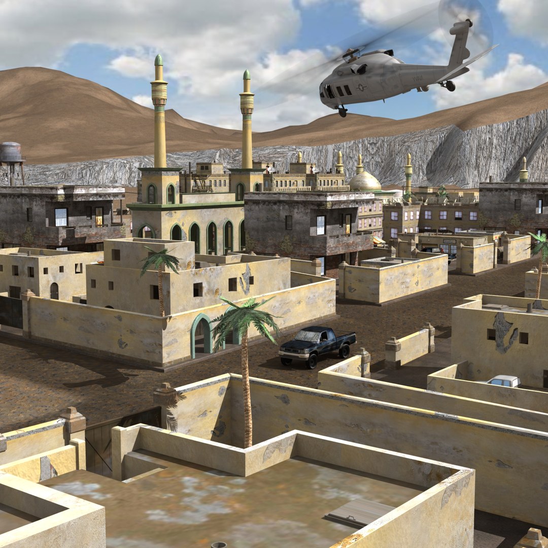 Middle Arab Town City 3d Model