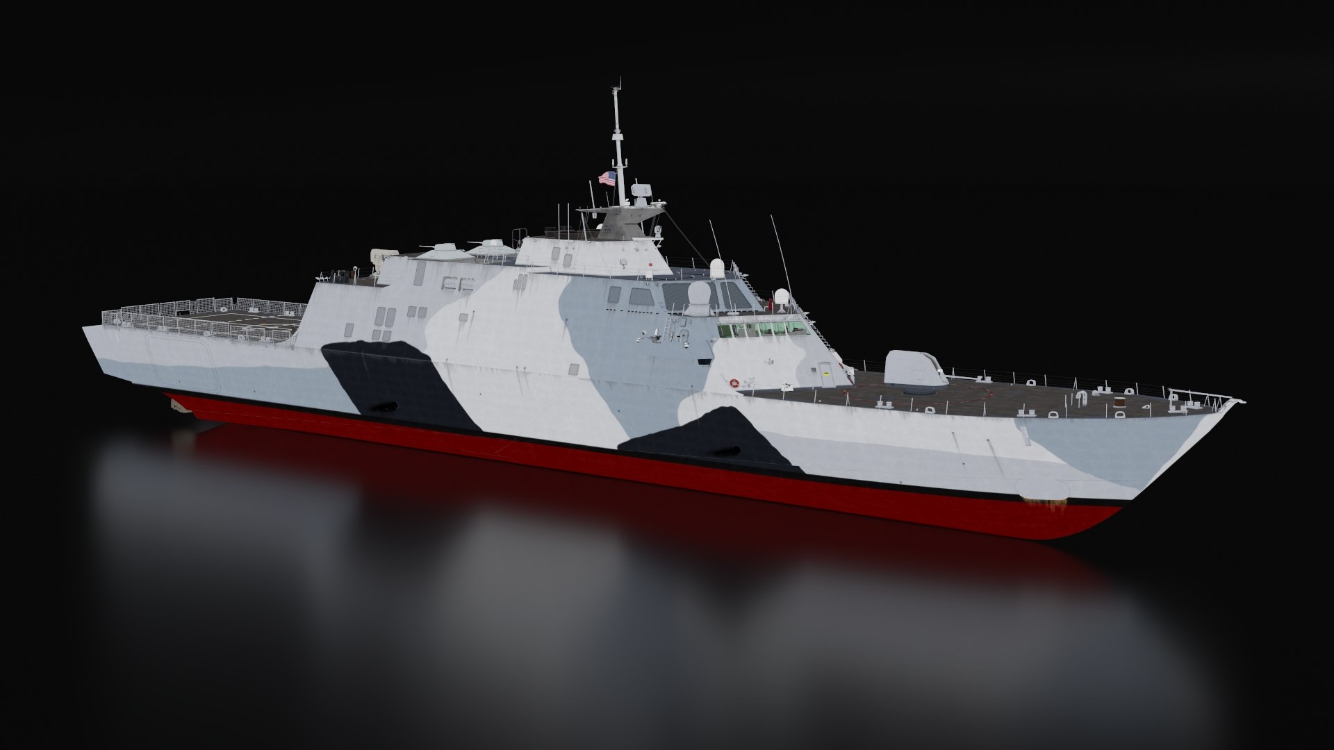 3D Model Littoral Combat Ship USS Freedom LCS-1 Rigged For Cinema 4D - TurboSquid 2428967