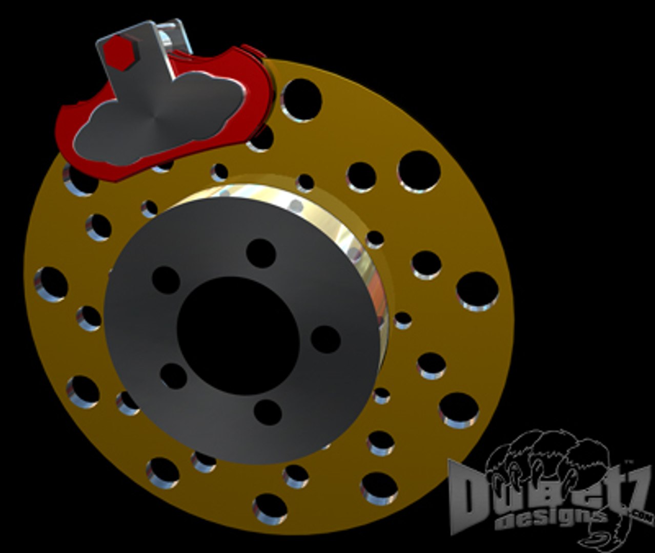 3d wheel rotors setting model