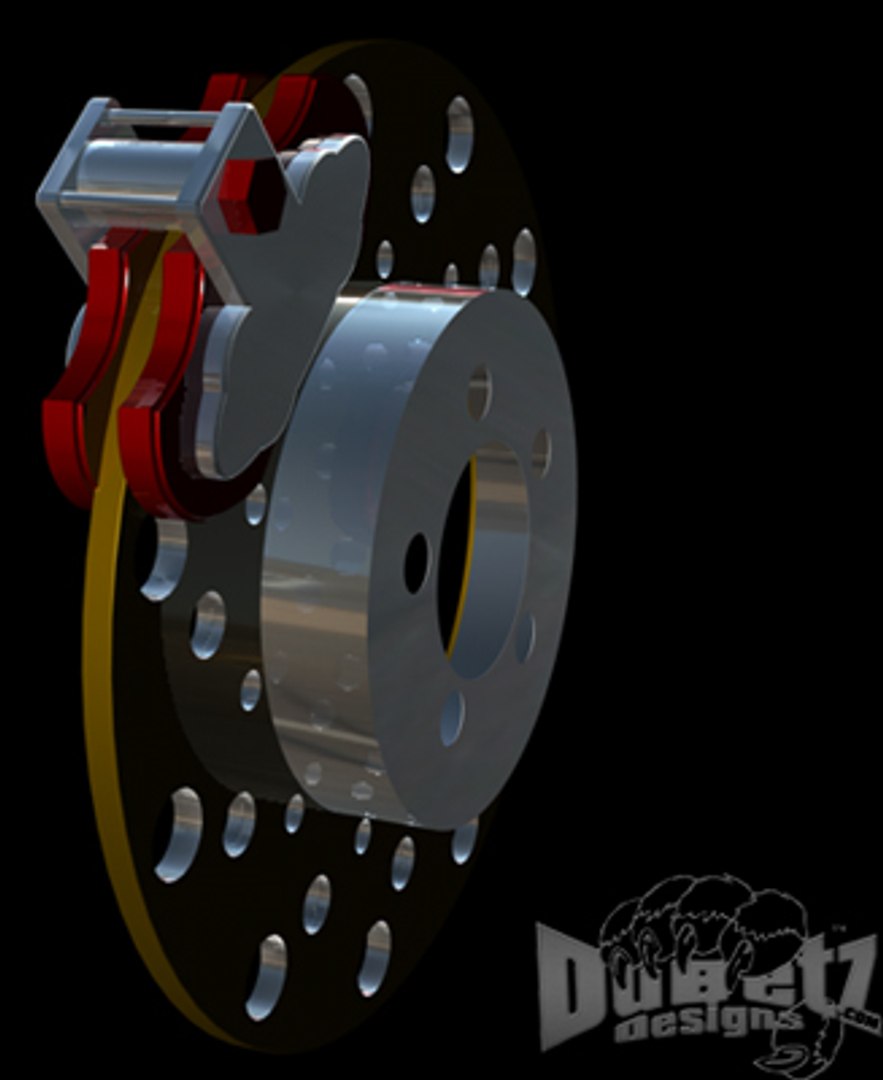 3d wheel rotors setting model