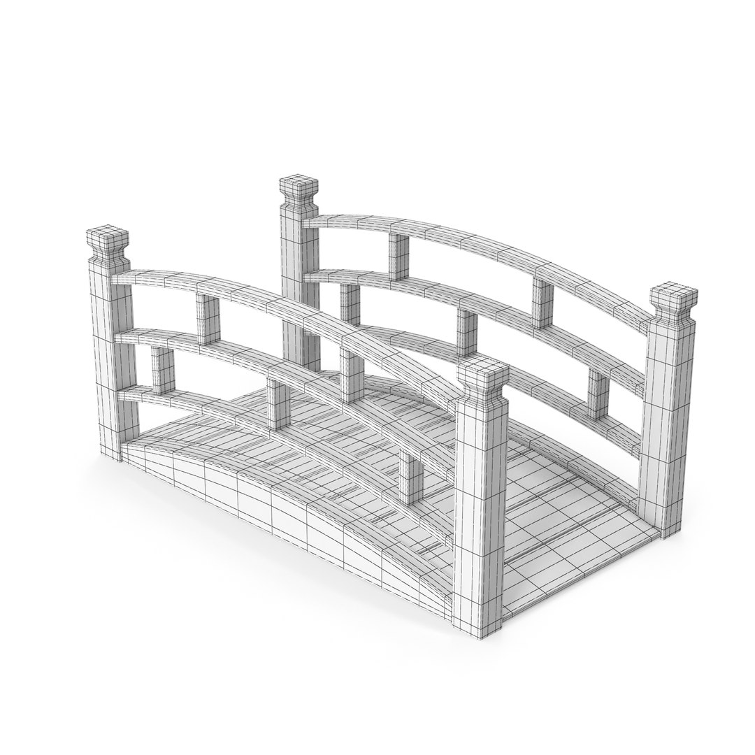 3D Model Wooden Bridge - TurboSquid 2016369
