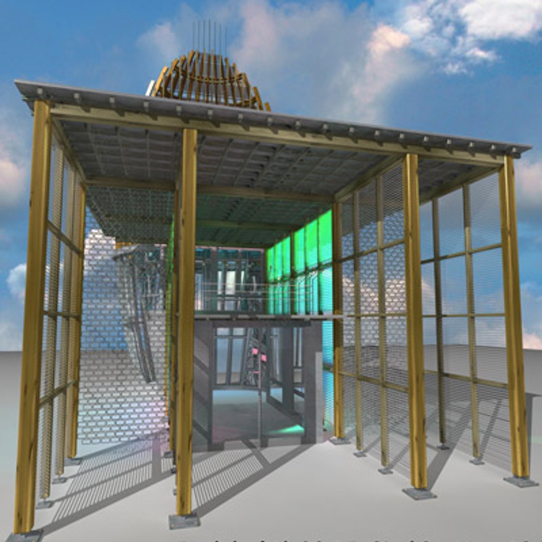 3d Modern Building New Caledonia Model