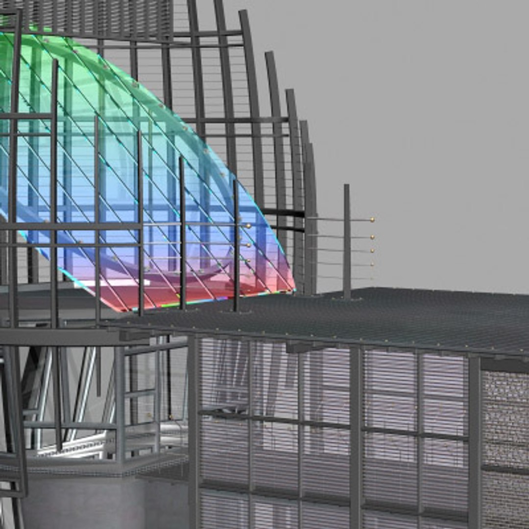 3d Modern Building New Caledonia Model