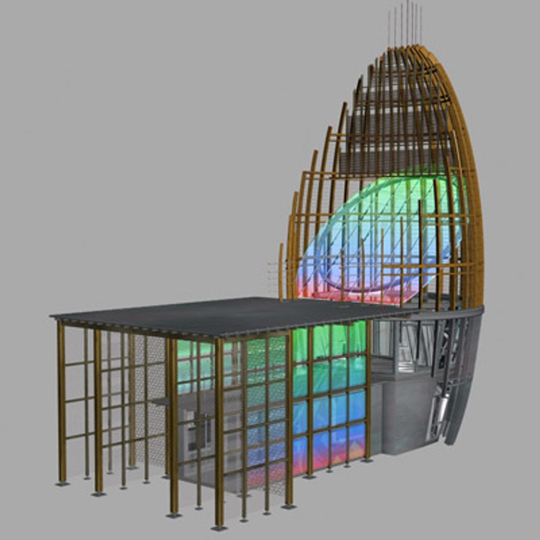 3d Modern Building New Caledonia Model