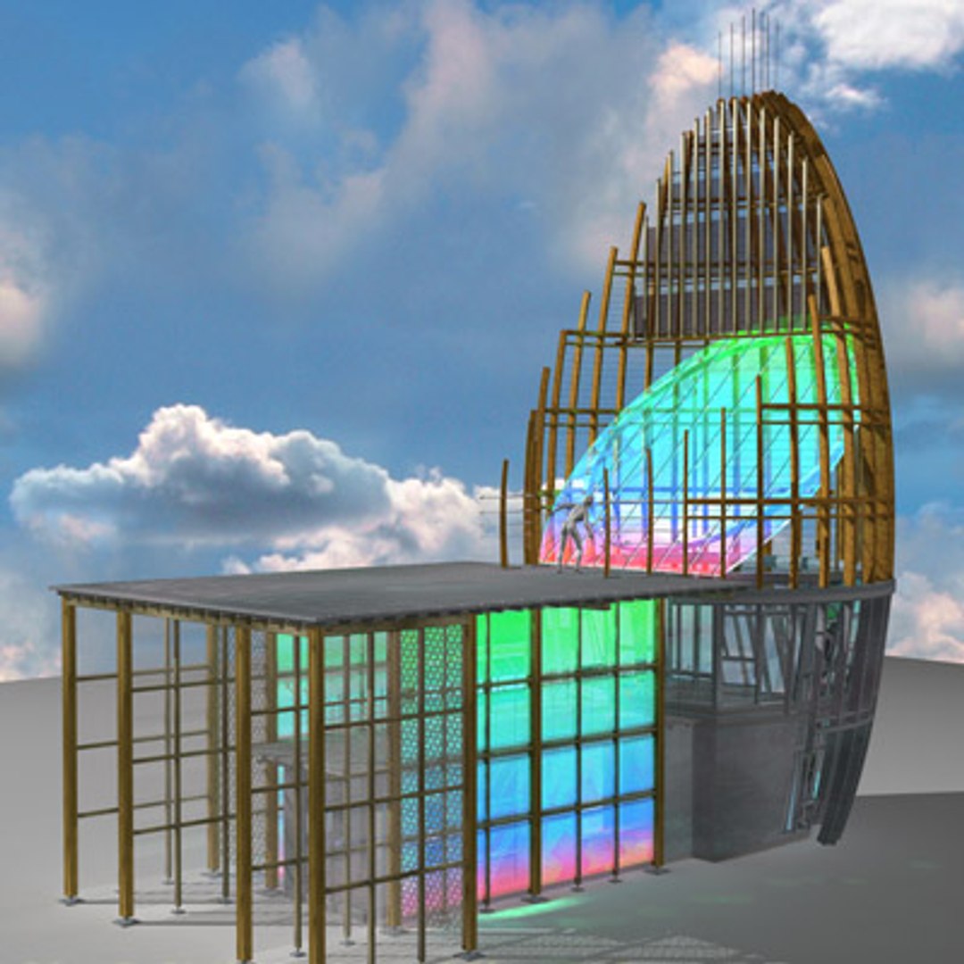 3d Modern Building New Caledonia Model
