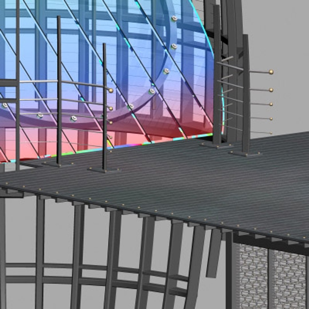 3d Modern Building New Caledonia Model