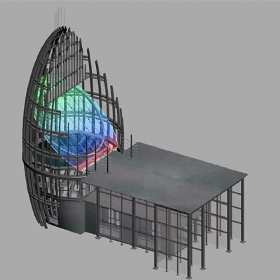 3d Modern Building New Caledonia Model