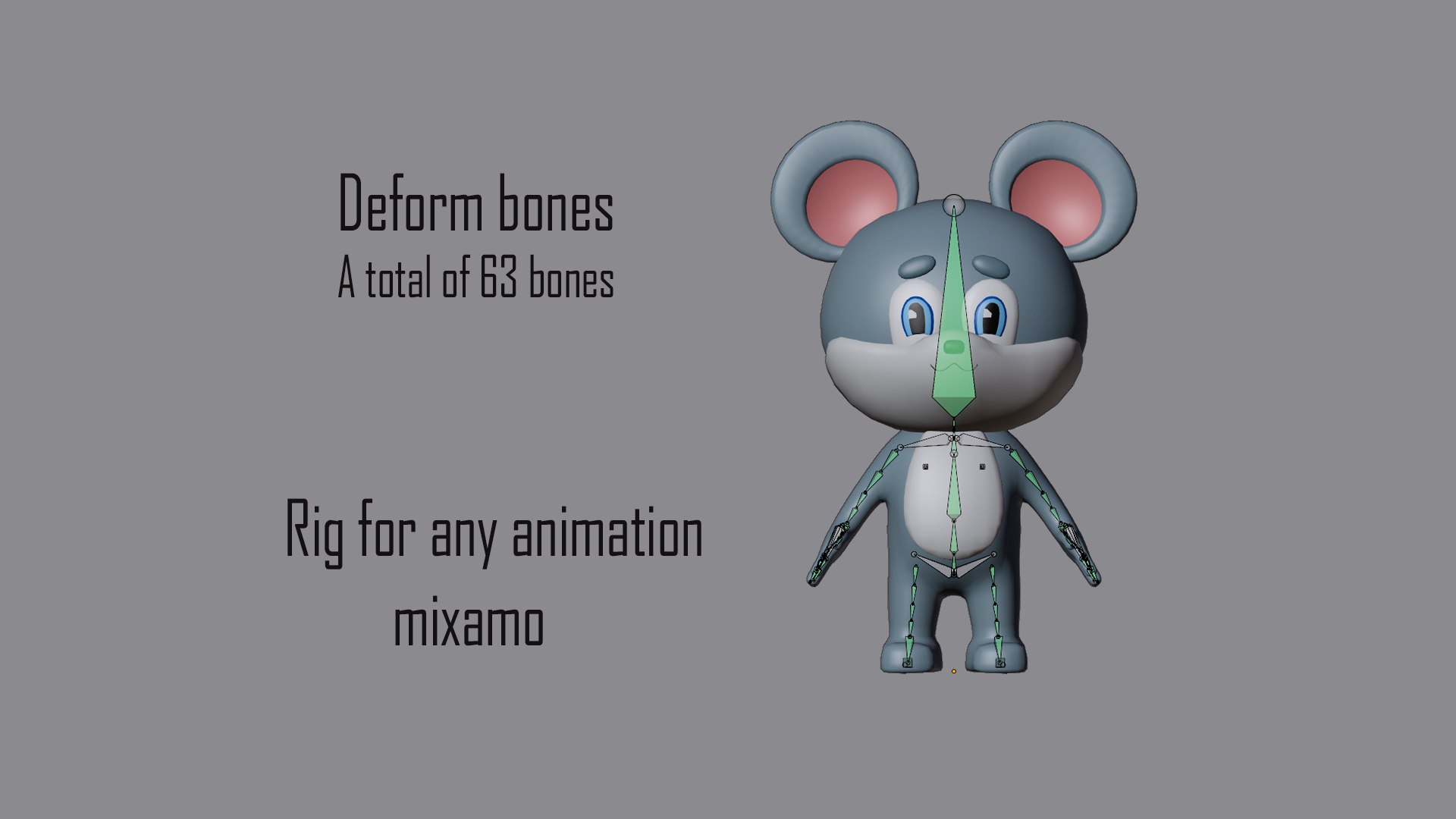 3D Cartoon Character Animals - TurboSquid 2069109
