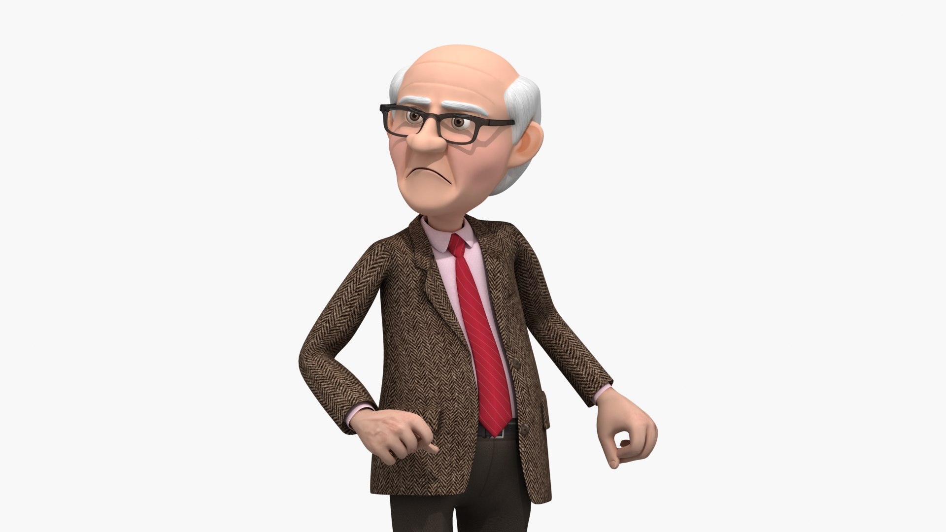 Cartoon Professor 3D Model - TurboSquid 1952579