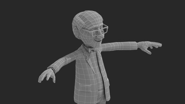 Cartoon professor 3D model - TurboSquid 1952579