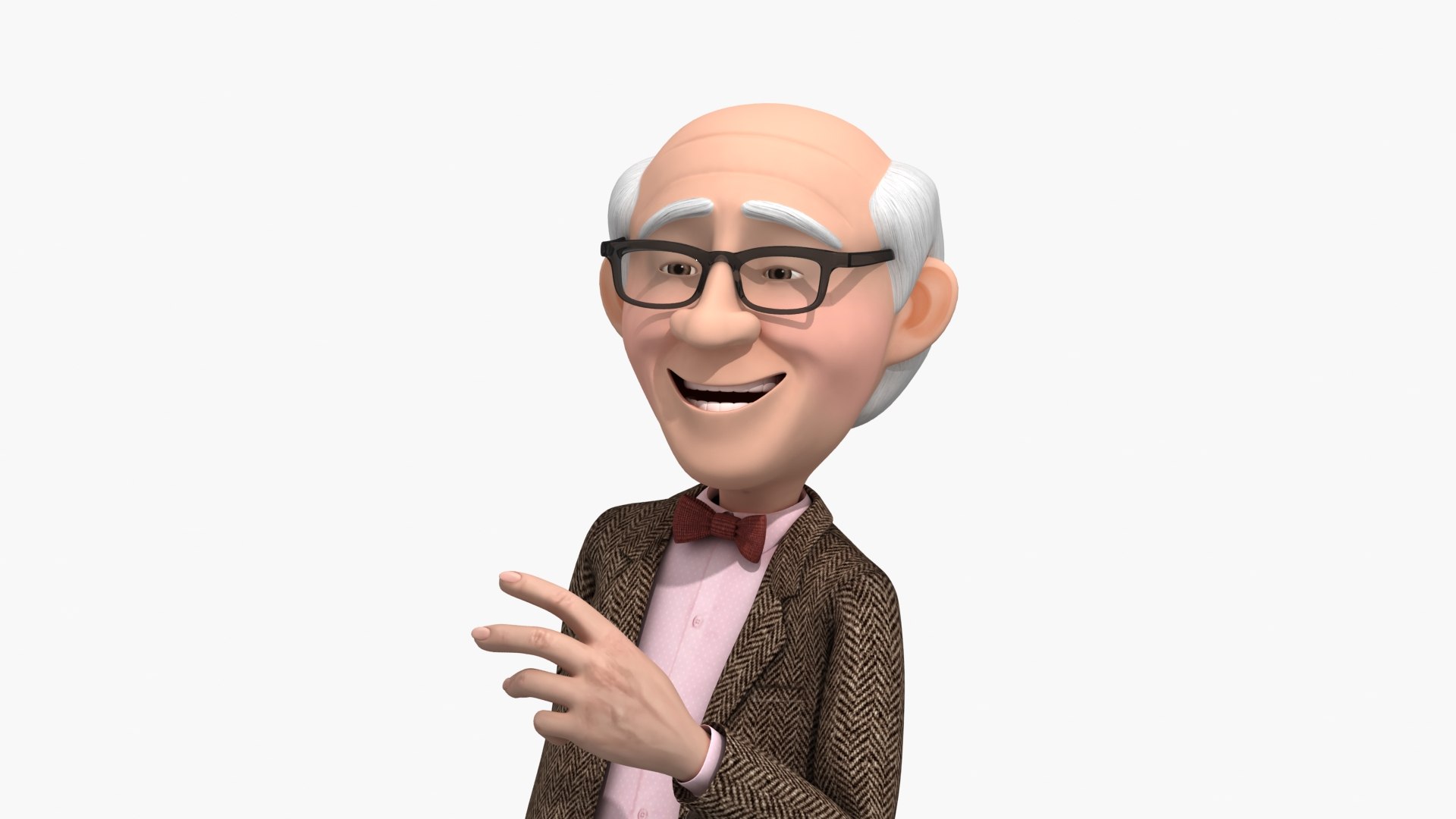 Cartoon Professor 3D Model - TurboSquid 1952579