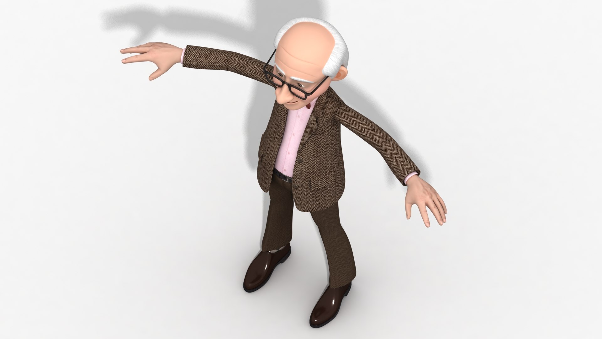 Cartoon Professor 3D Model - TurboSquid 1952579