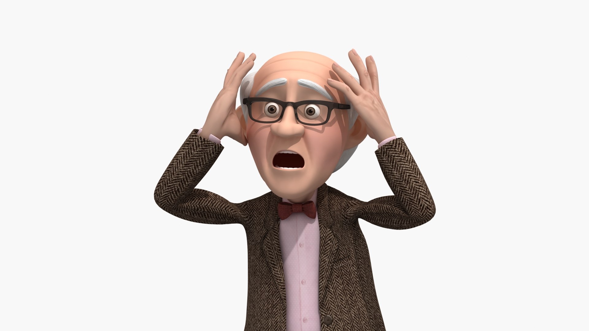 Cartoon Professor 3D Model - TurboSquid 1952579