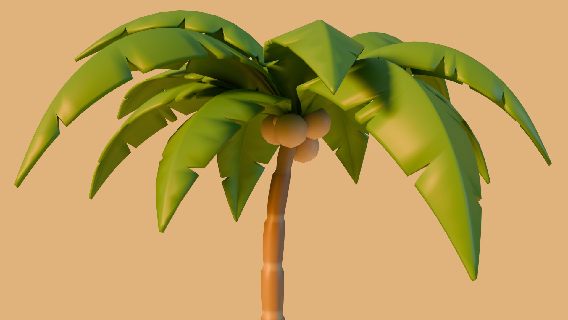 Toon Coconut Tree 3D Model - TurboSquid 2354513