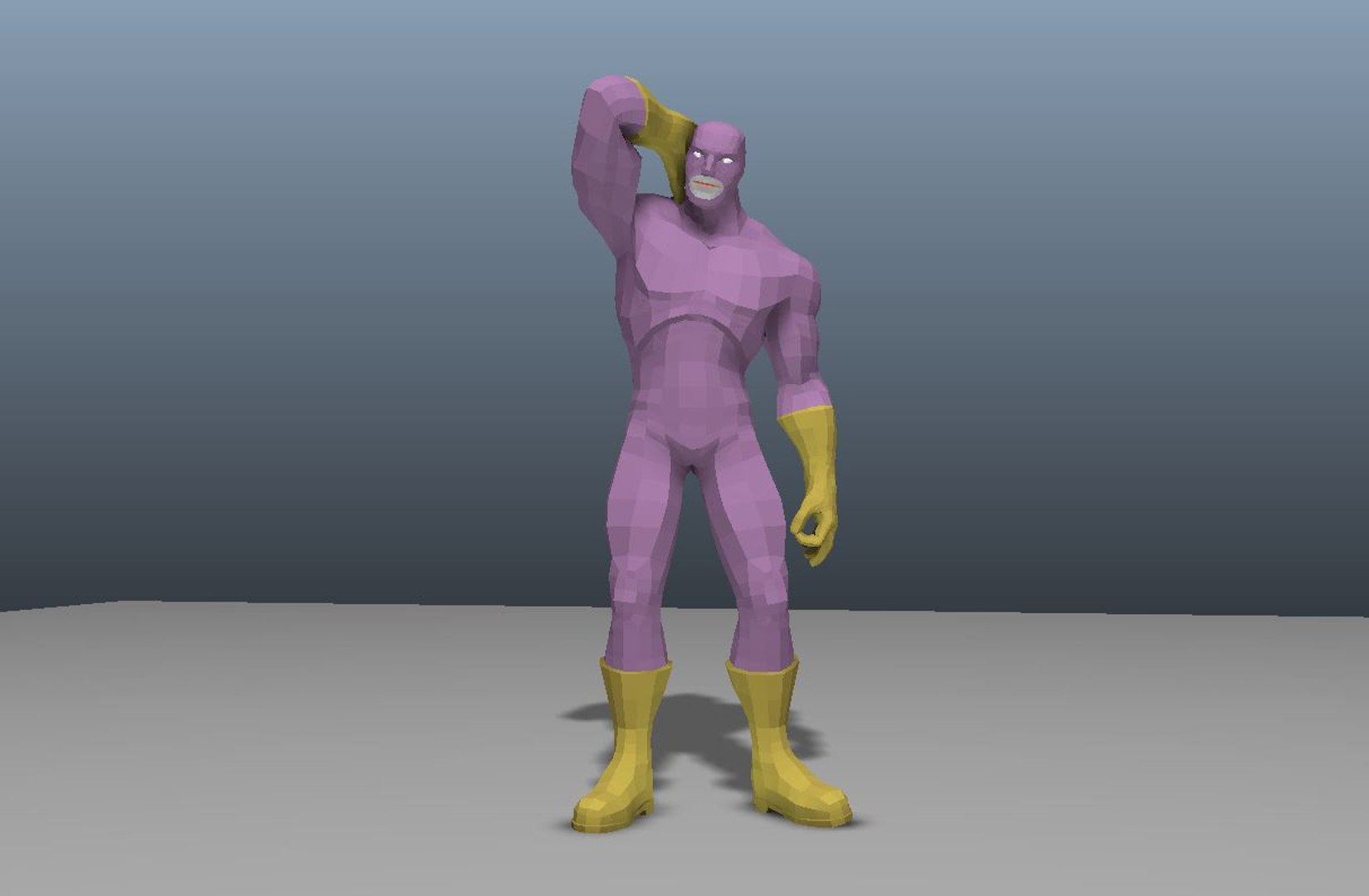 milkshake man ready superhero 3d fbx
