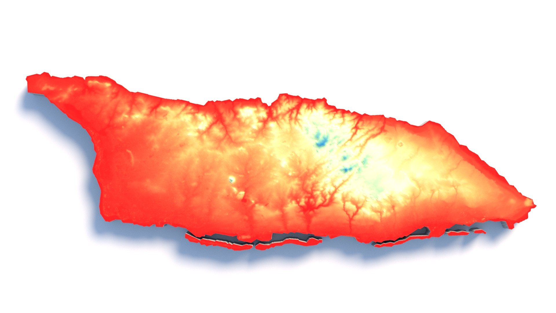 Aruba Terrain Map Model - TurboSquid 2335431