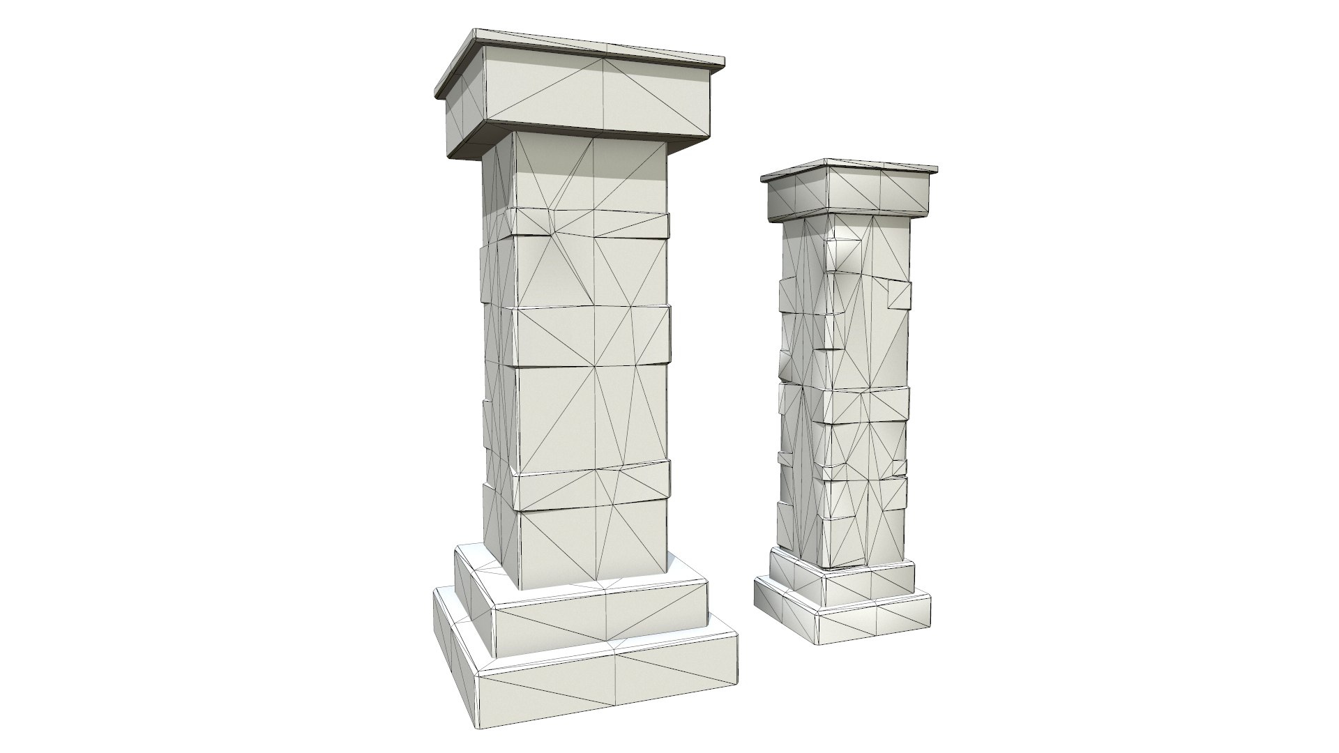 Free 3D Stone Pillar Low-poly - TurboSquid 1926334