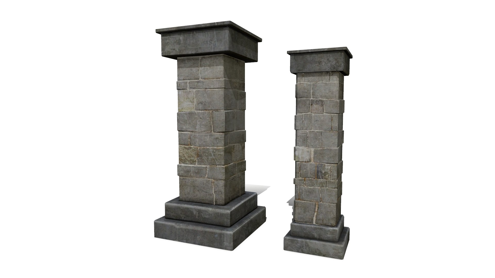 Free 3D Stone Pillar Low-poly - TurboSquid 1926334