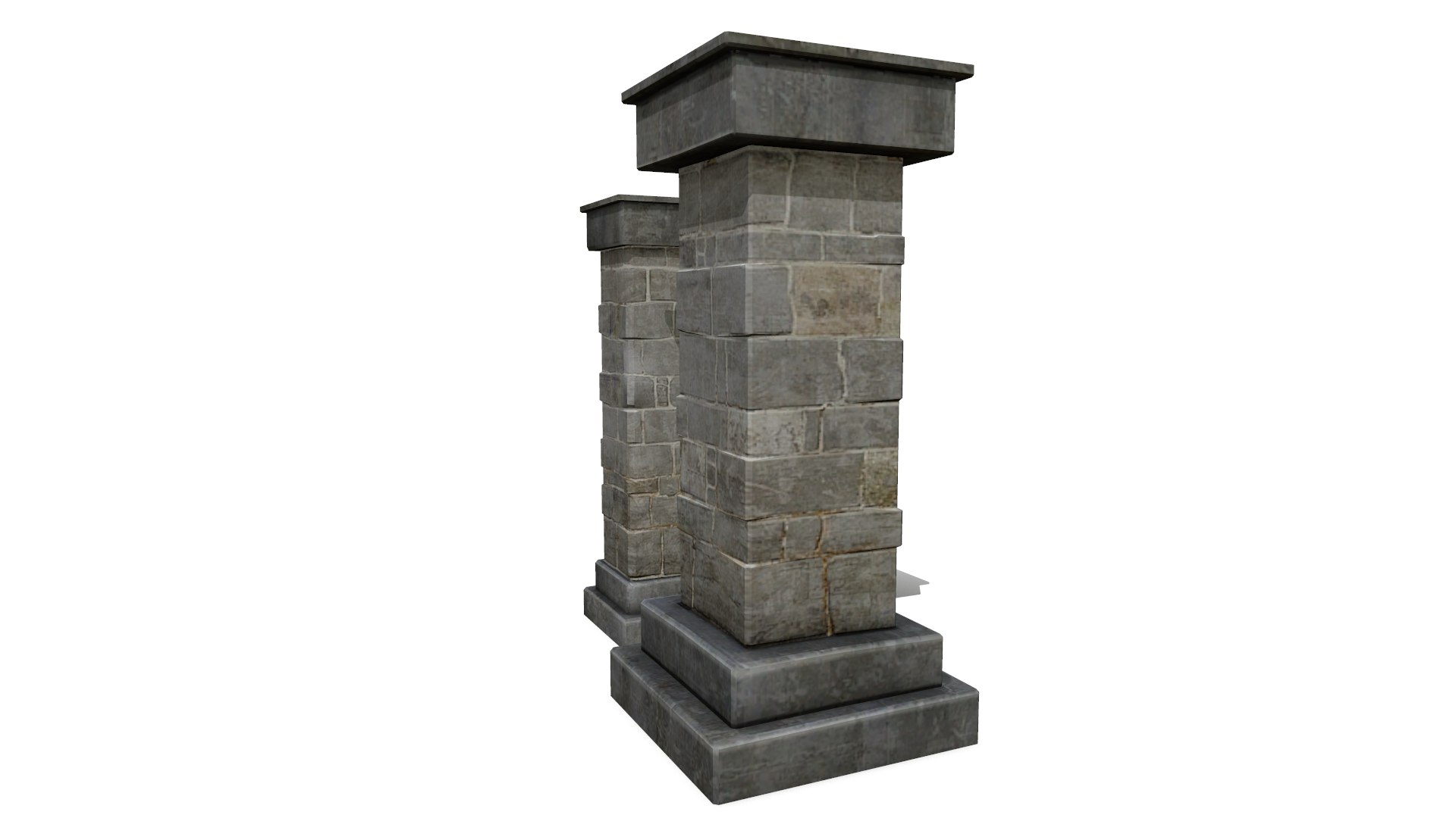 Free 3D Stone Pillar Low-poly - TurboSquid 1926334