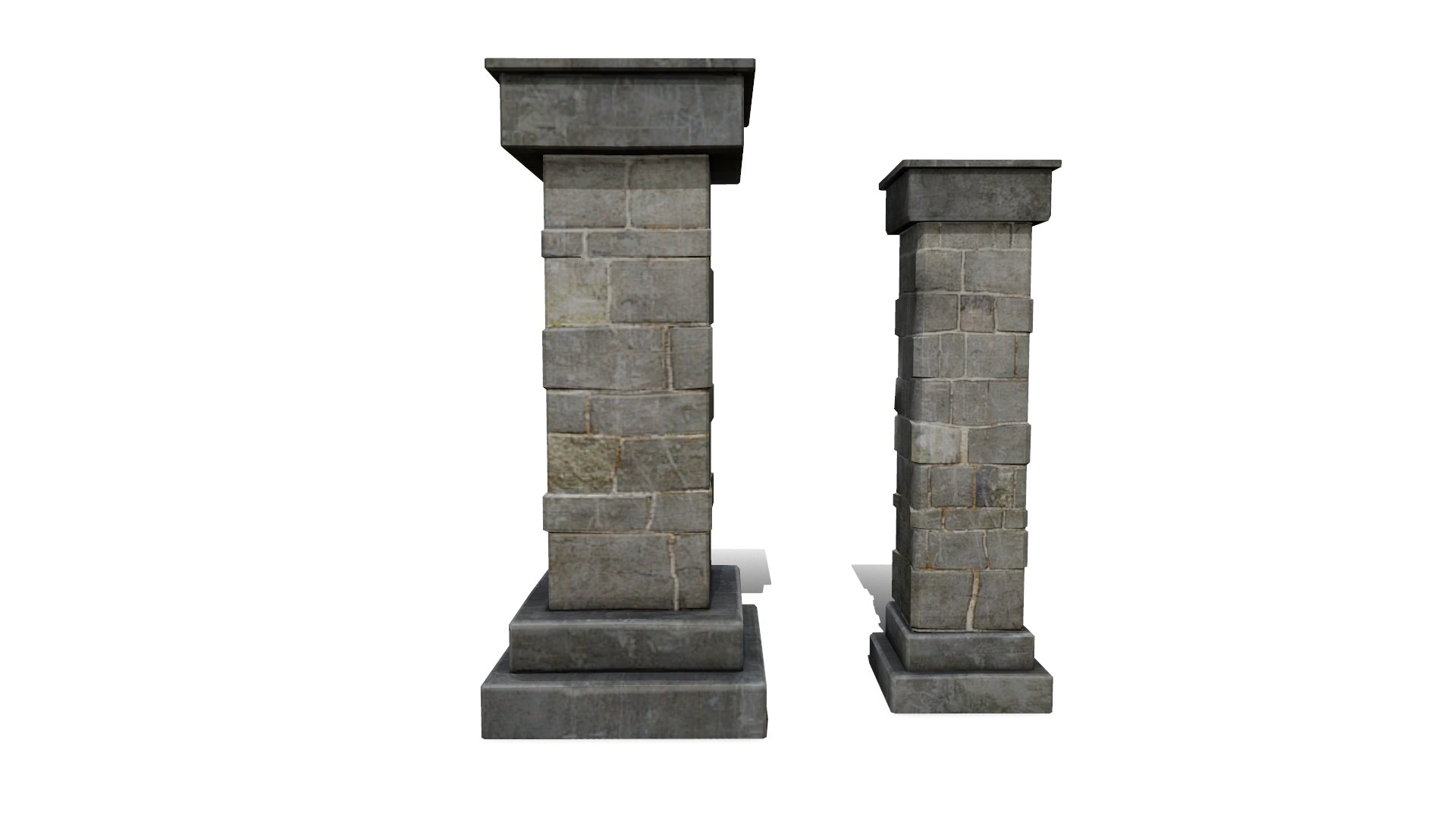 Free 3D Stone Pillar Low-poly - TurboSquid 1926334