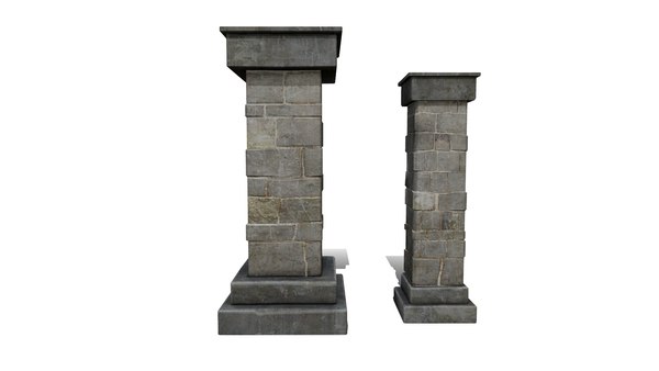 Free 3D Stone Pillar Low-poly - TurboSquid 1926334
