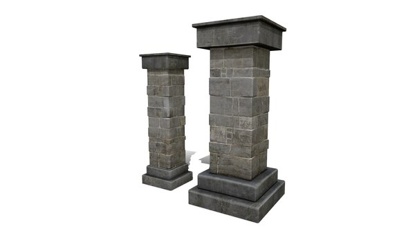 Free 3D Stone Pillar Low-poly - TurboSquid 1926334