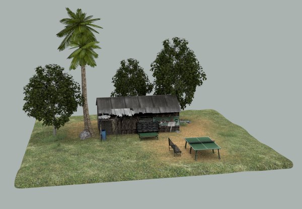 3d model shack scene
