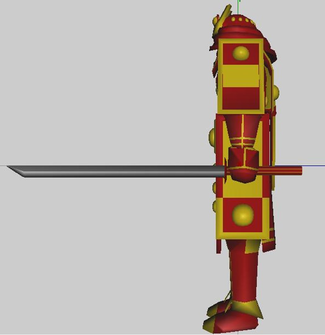 3d Model Red Samurai