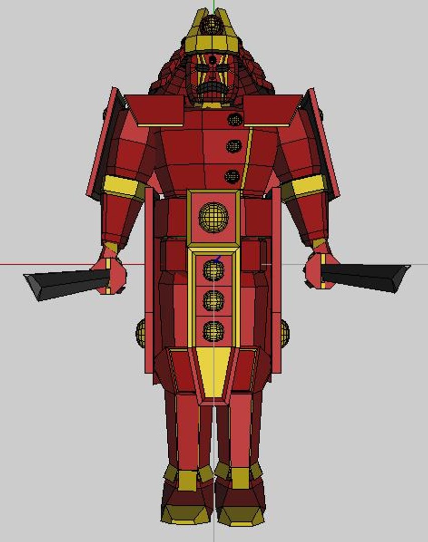 3d Model Red Samurai