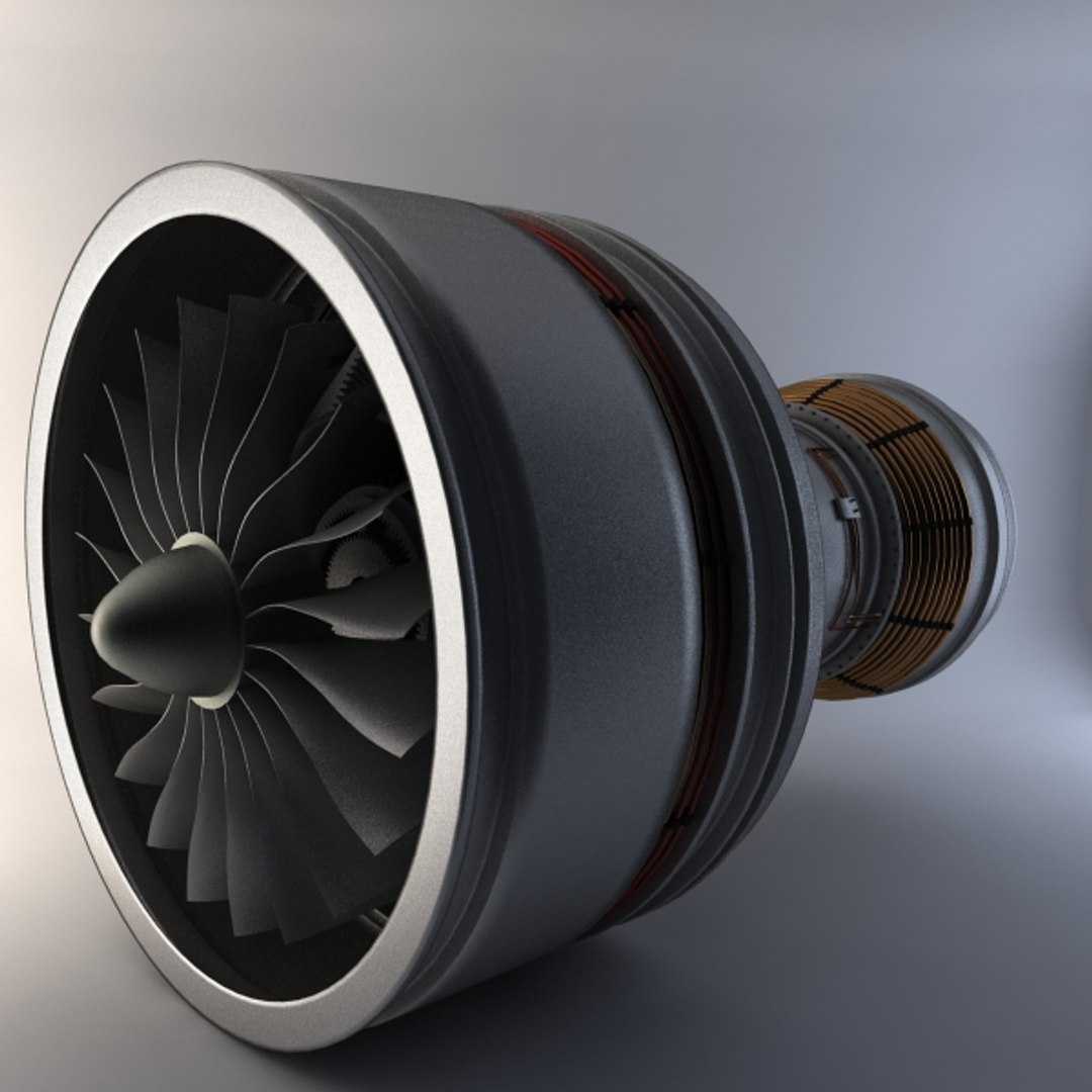 3d Model Pratt Whitney Turbofan Engine