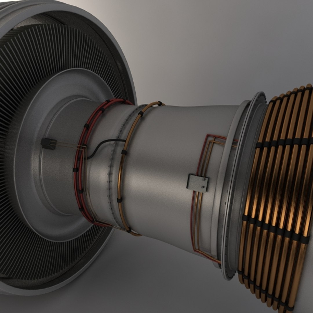 3d Model Pratt Whitney Turbofan Engine