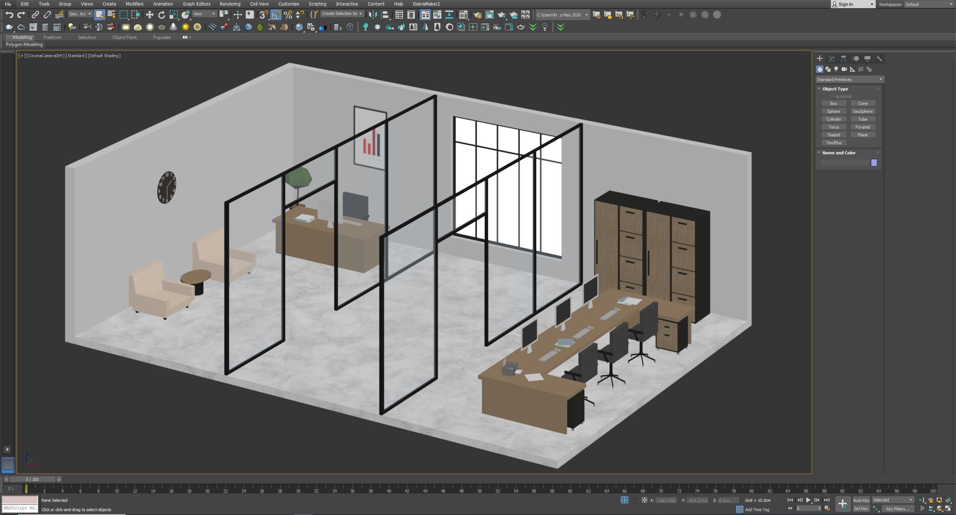 5 Set Low Poly Interior Office 3D Model - TurboSquid 2097451