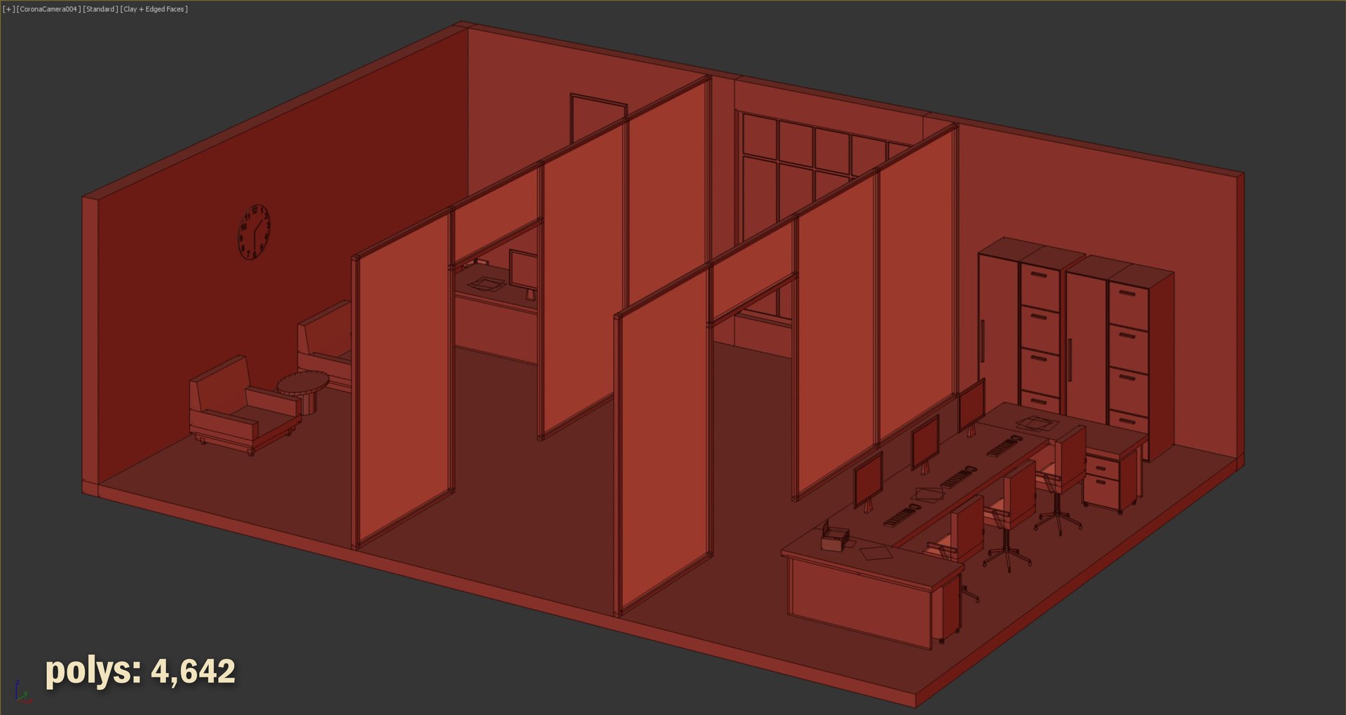 5 Set Low Poly Interior Office 3D Model - TurboSquid 2097451