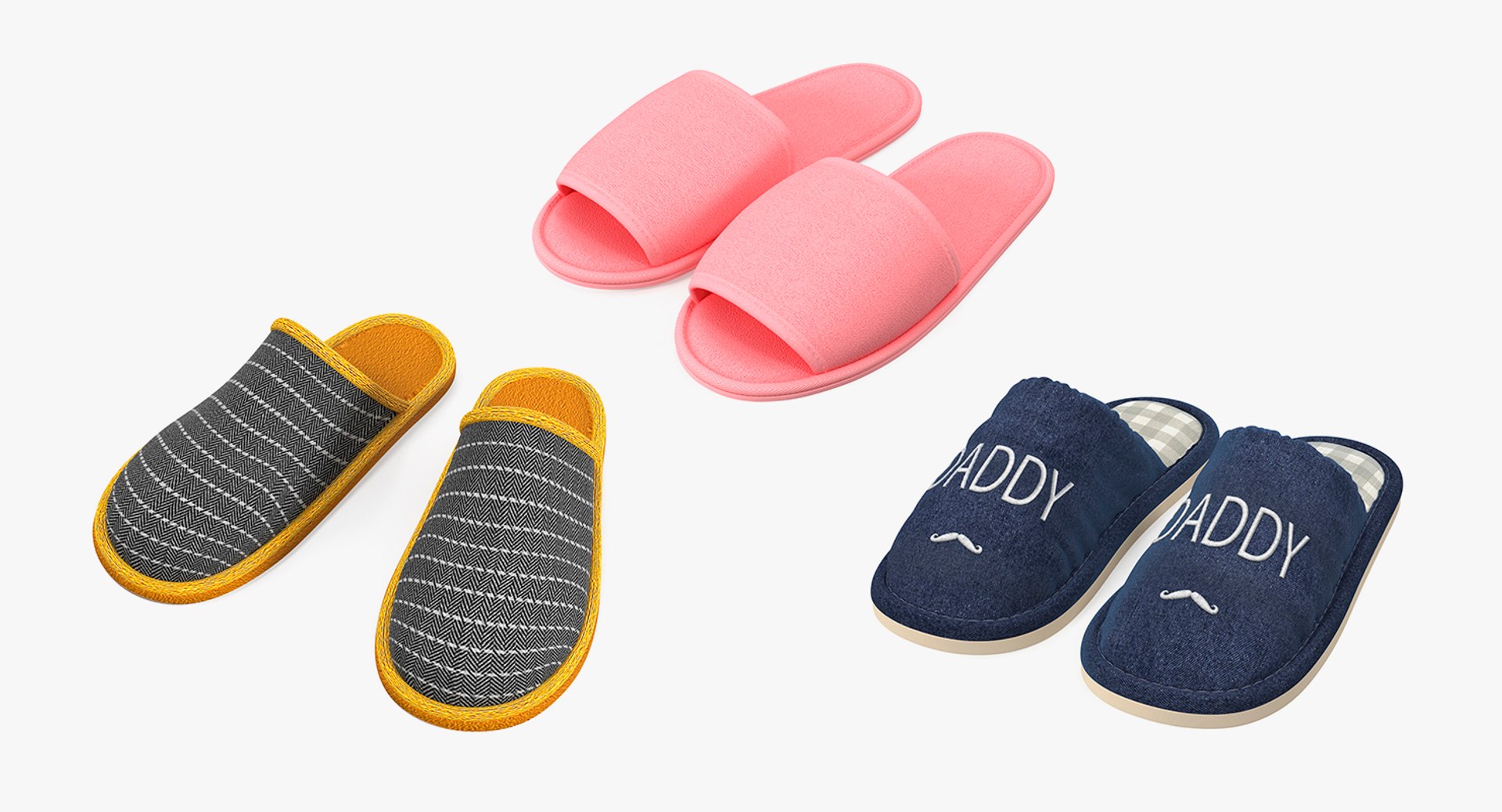 3D model Home Slippers Collection - TurboSquid 1982000