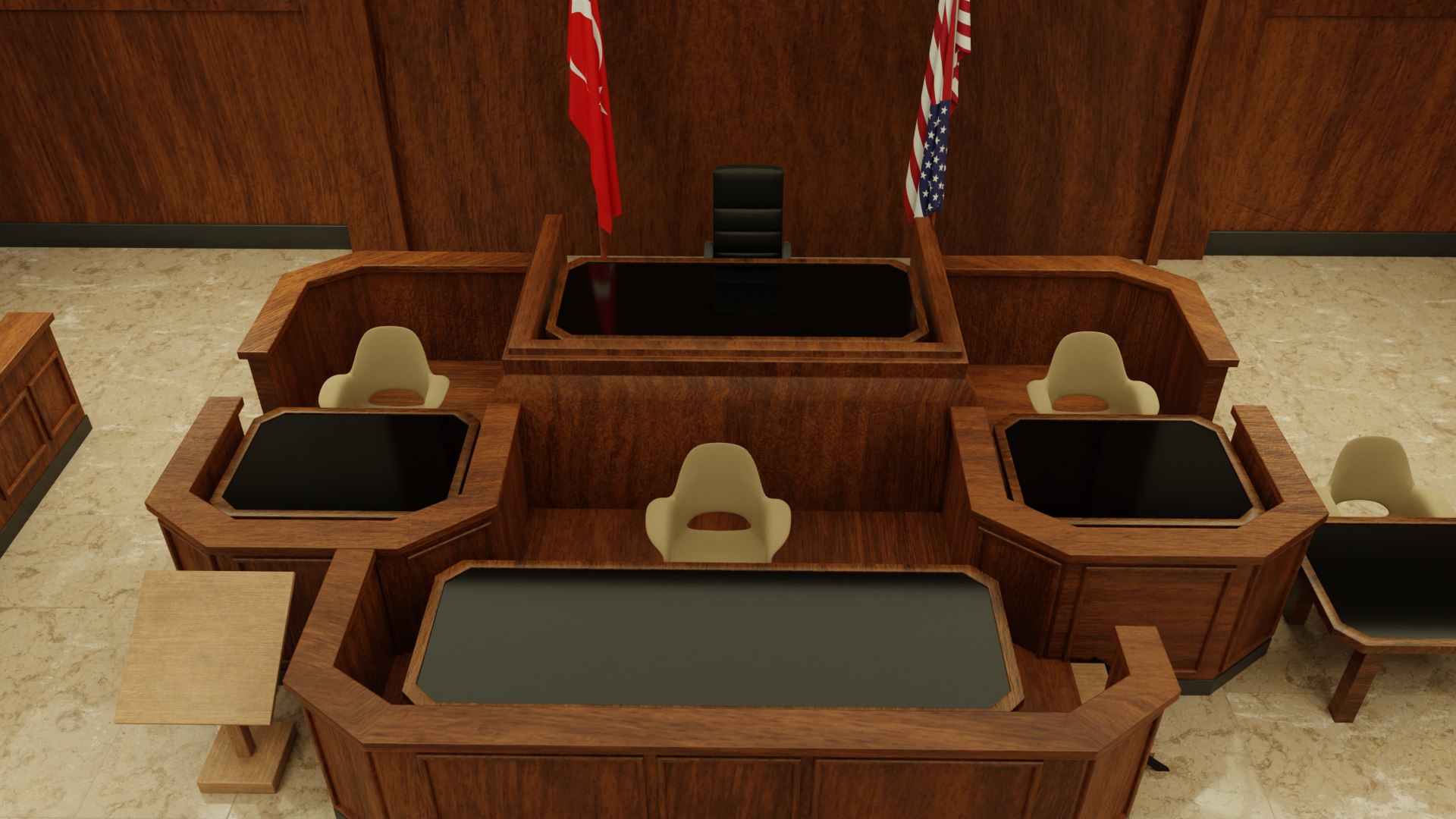 Court Room 3D Model - TurboSquid 2007932