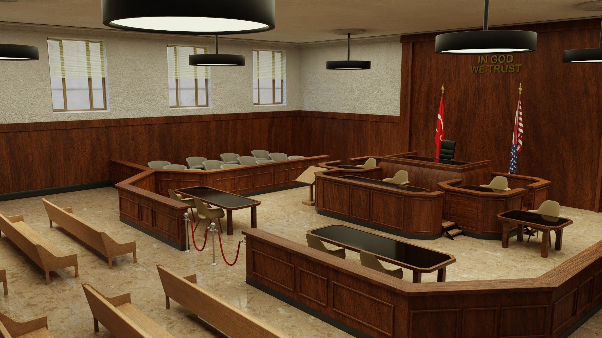 Court Room 3D Model - TurboSquid 2007932