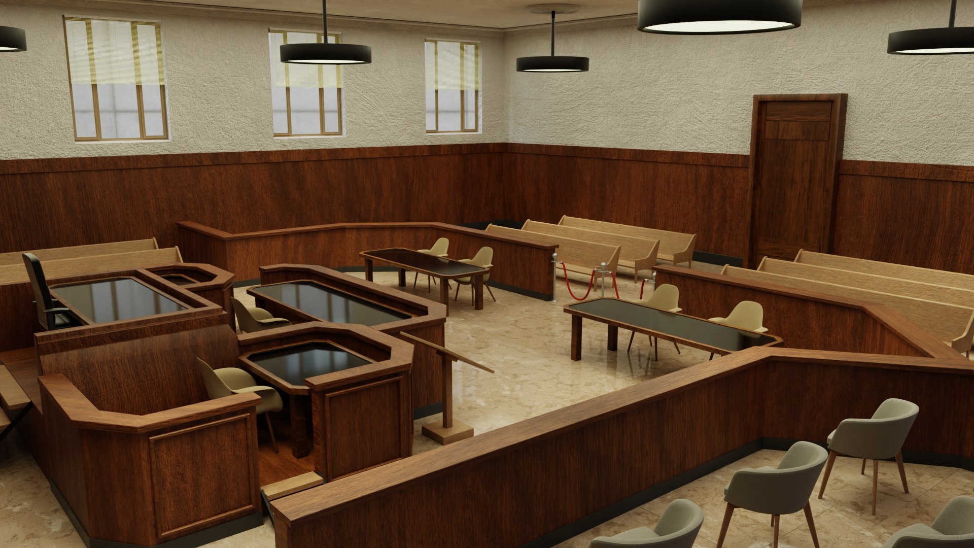 Court Room 3D Model - TurboSquid 2007932