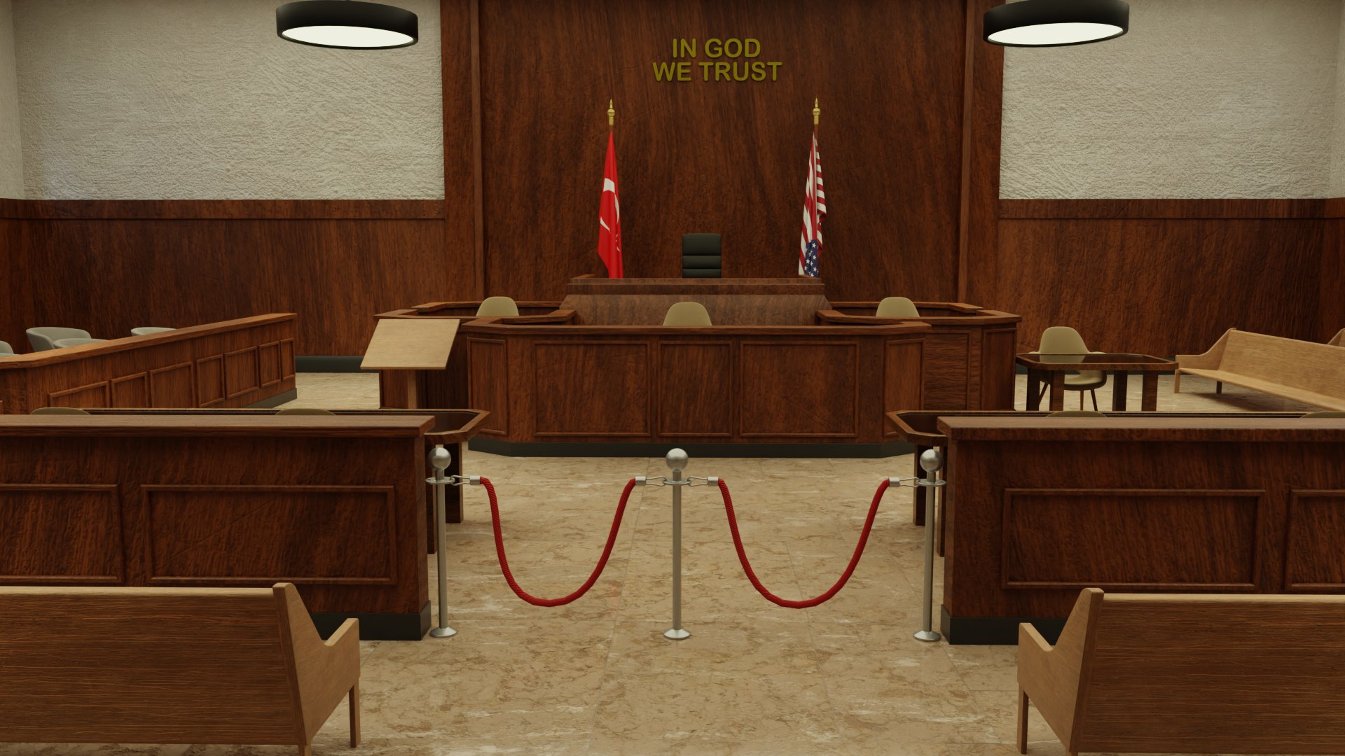Court Room 3D Model - TurboSquid 2007932