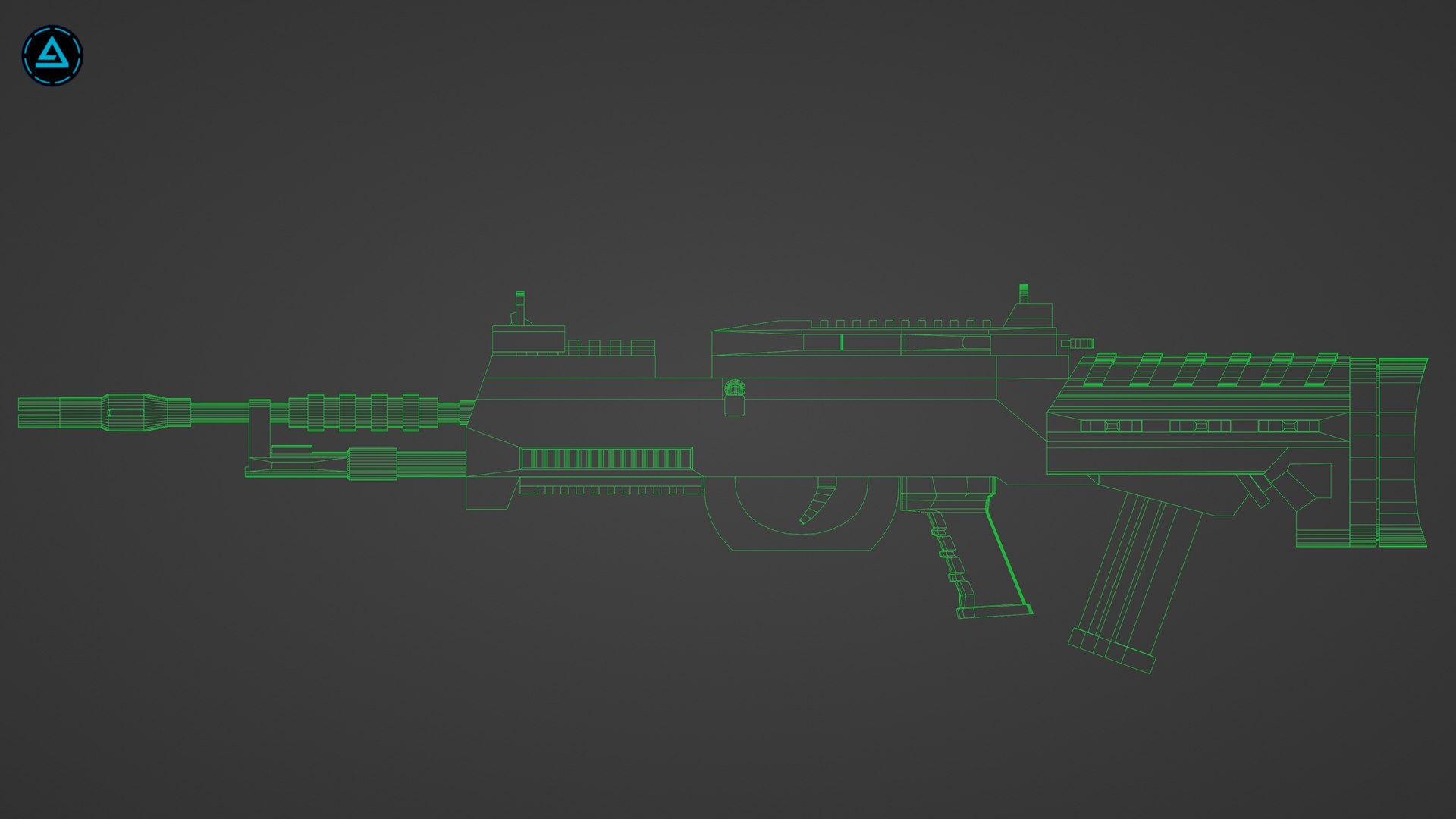 FENDER M6 Assault Rifle Low-poly Model - TurboSquid 1928963