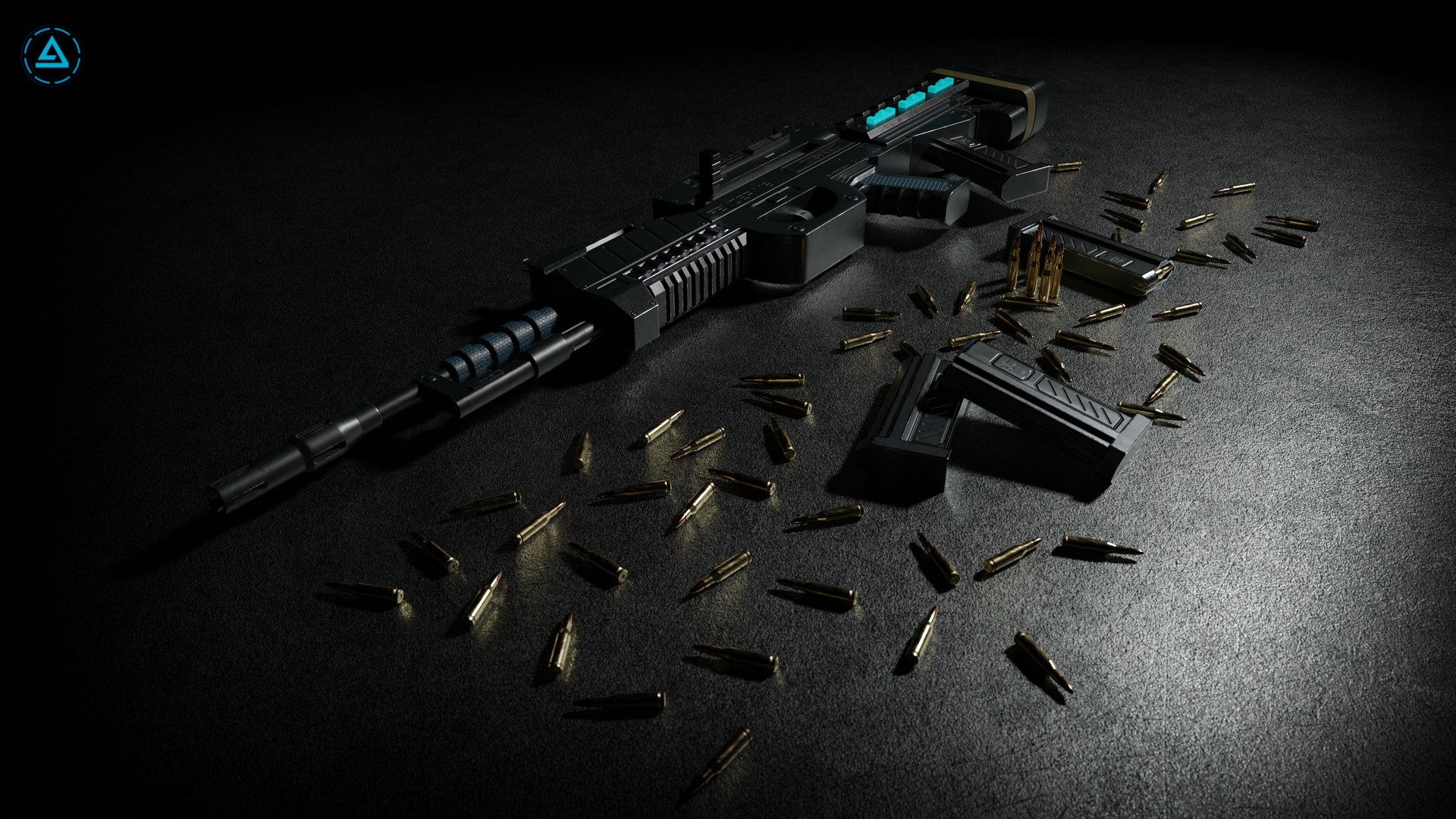 FENDER M6 Assault Rifle Low-poly Model - TurboSquid 1928963