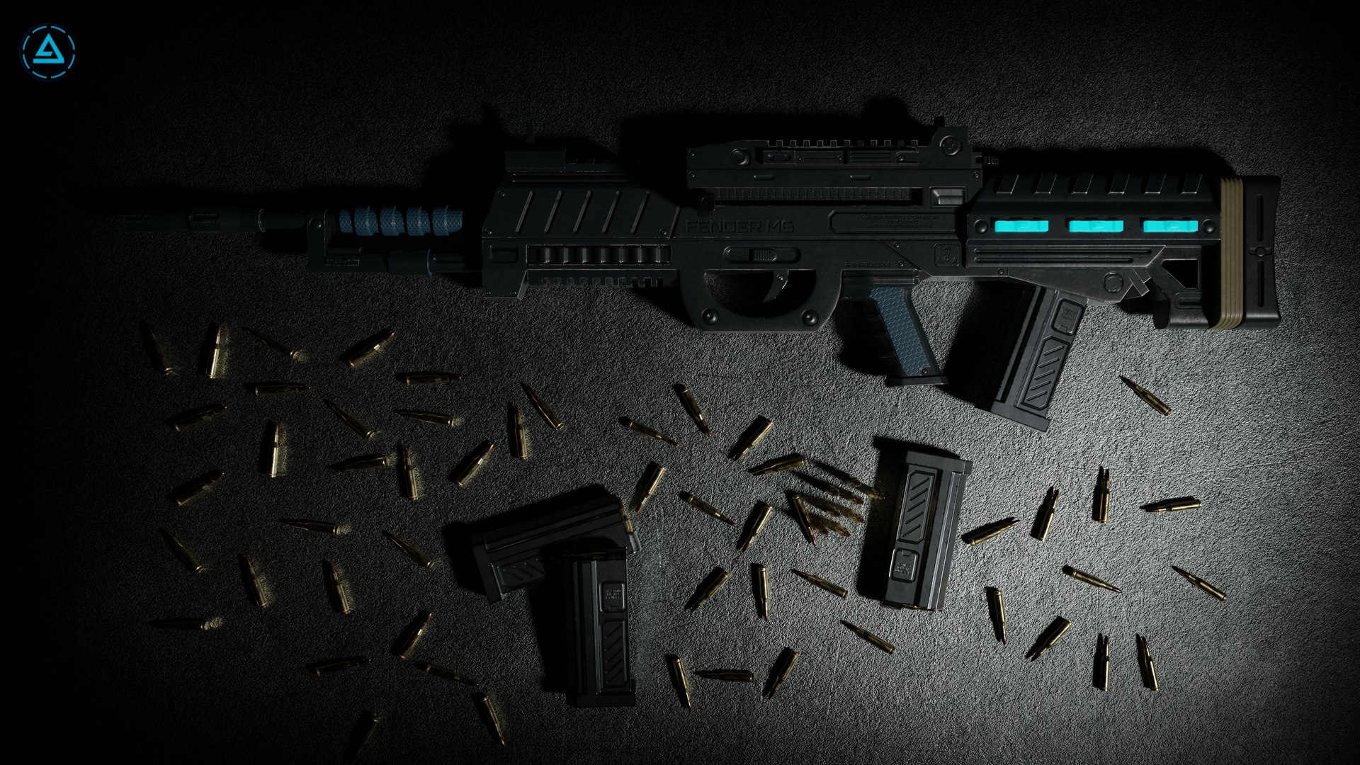 FENDER M6 Assault Rifle Low-poly Model - TurboSquid 1928963