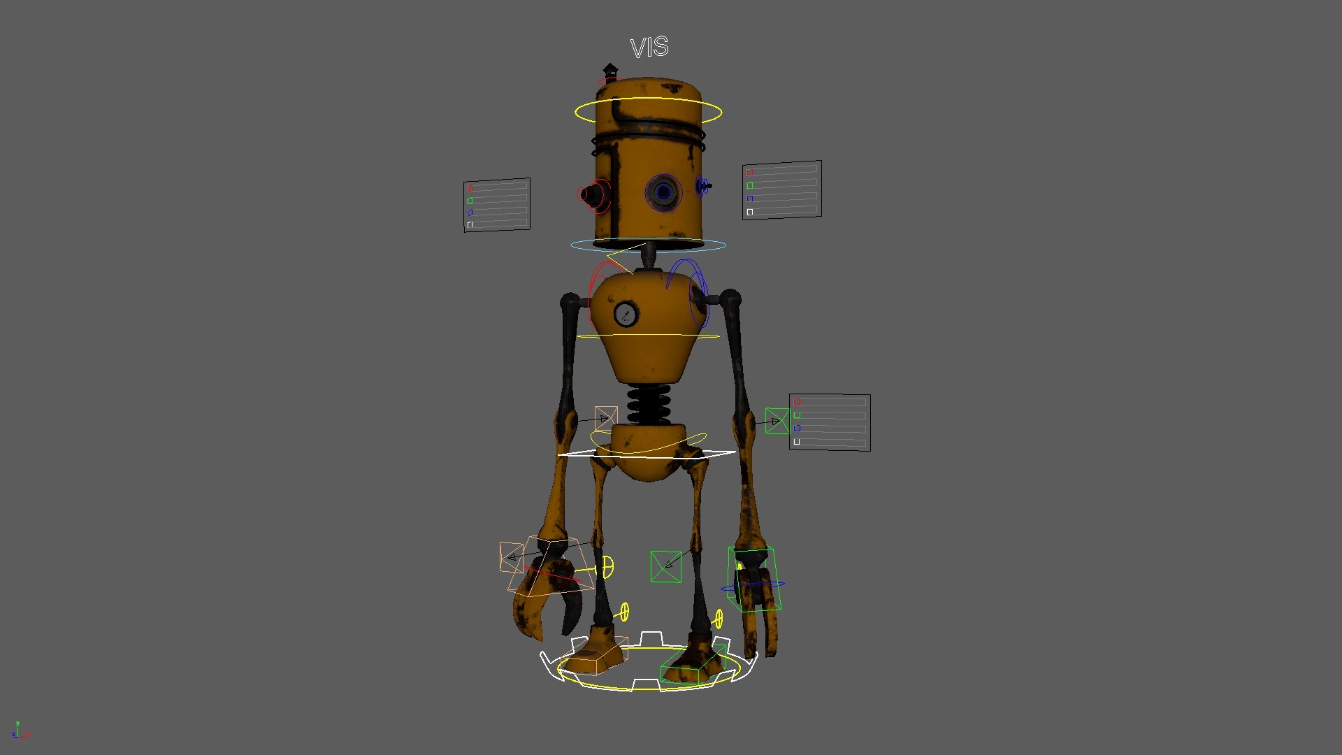 3D Cartoony Robot Advanced Rigged Model - TurboSquid 1836823