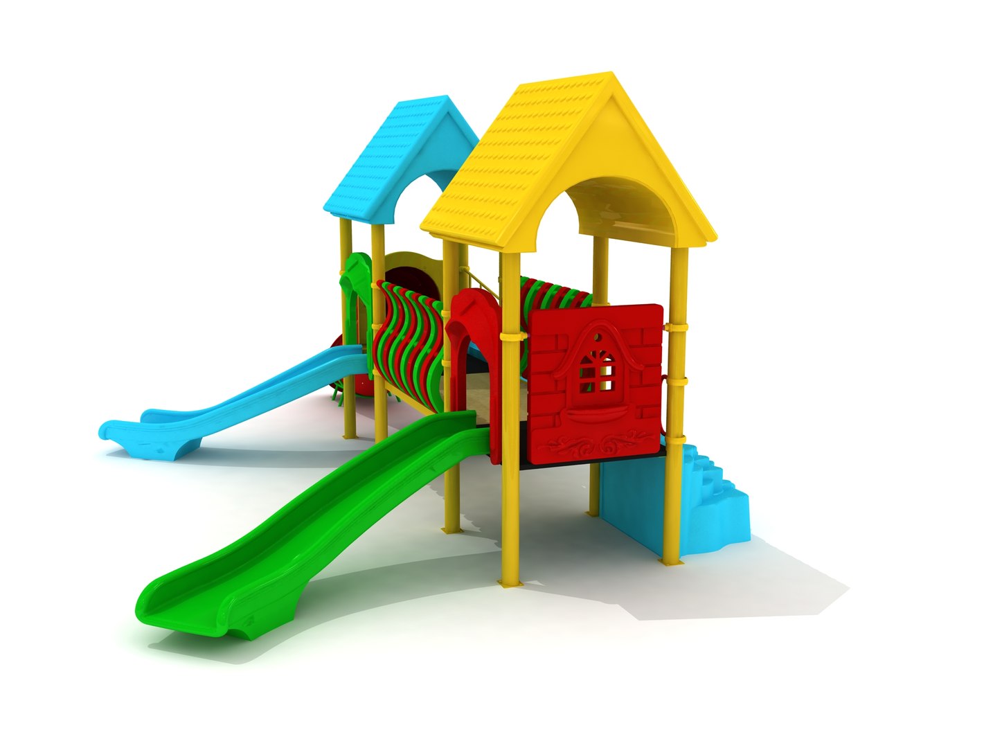 Metal Playground Slide 3D Model - TurboSquid 1555797