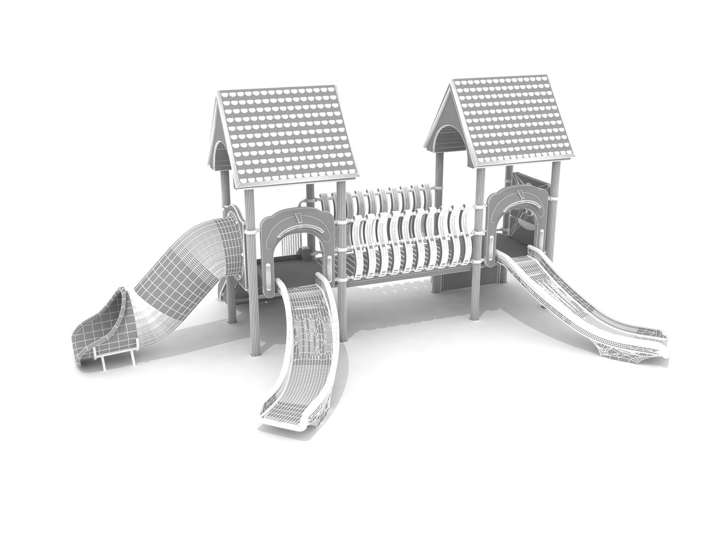 Metal Playground Slide 3D Model - TurboSquid 1555797