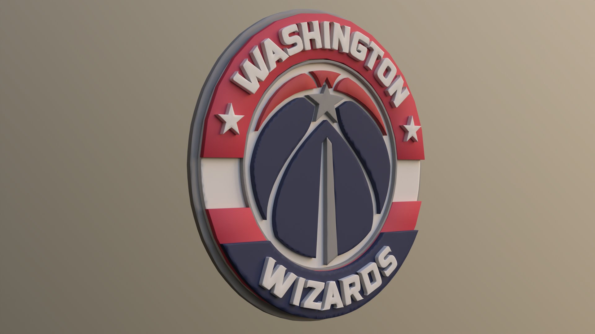 Washington Wizards Logo Printable And Renderable 3D - TurboSquid 2222812
