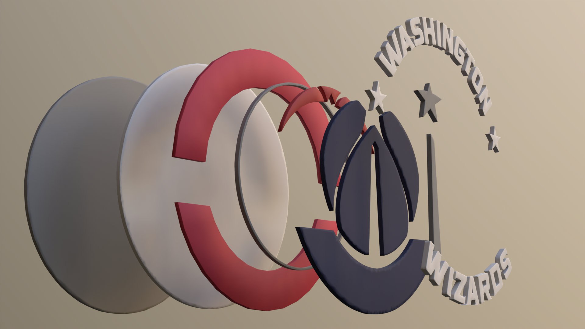 Washington Wizards Logo Printable And Renderable 3D - TurboSquid 2222812