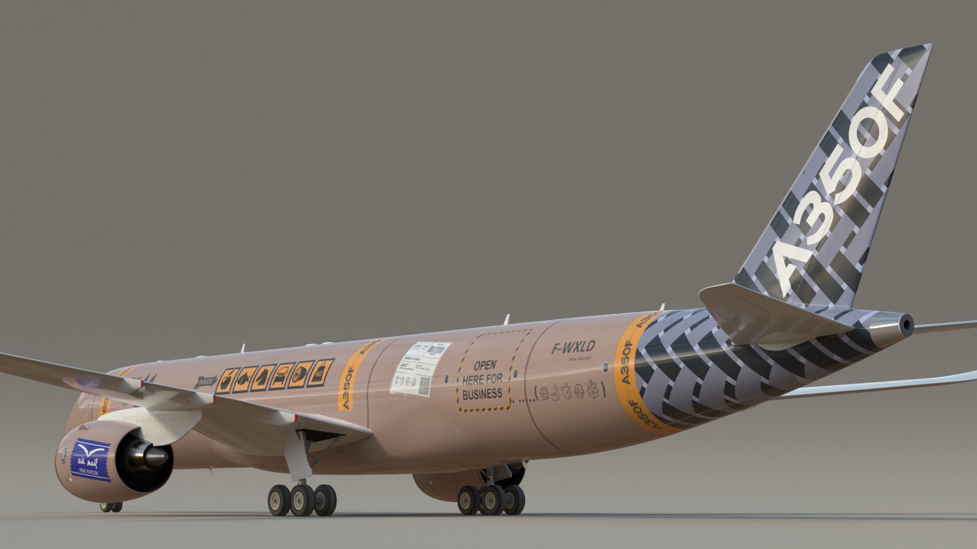 Special Livery A350F SC 3D Model - TurboSquid 2282989